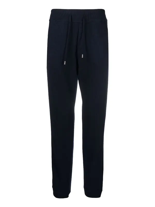 Bruno Manetti Drawstring-waist Wool Track Trousers - Blue