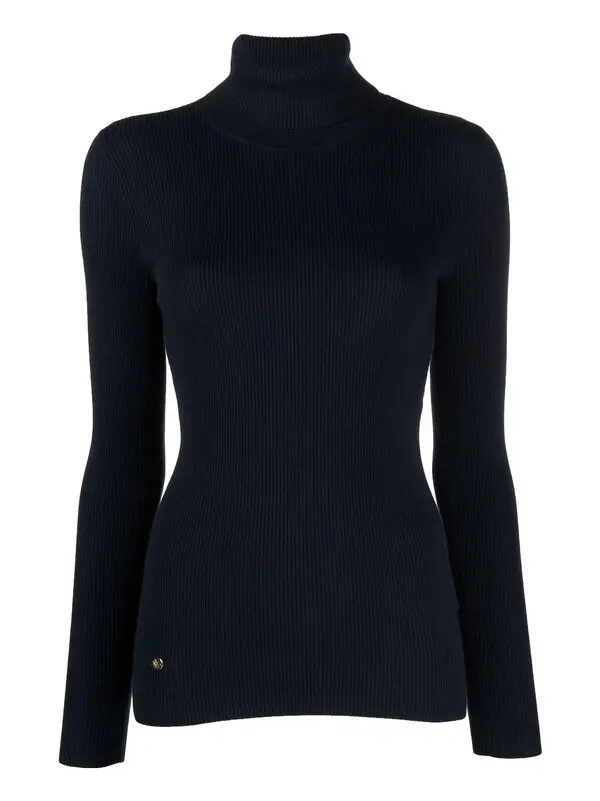 Ralph Lauren Logo-plaque Roll-neck Jumper - Blue