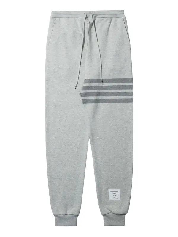 Thom Browne 4-bar Stripe Cotton Track Pants - Grey