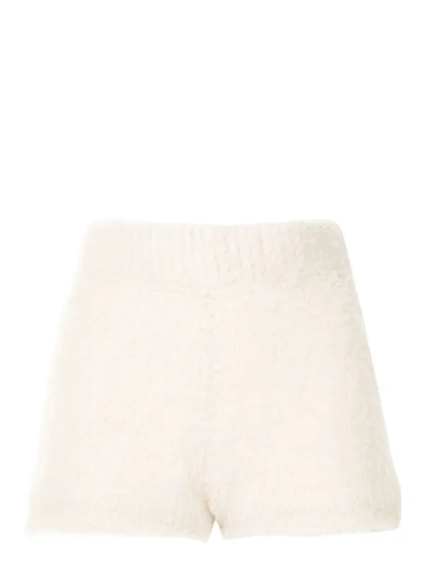 ONEFIFTEEN High-waisted Knitted Shorts - White