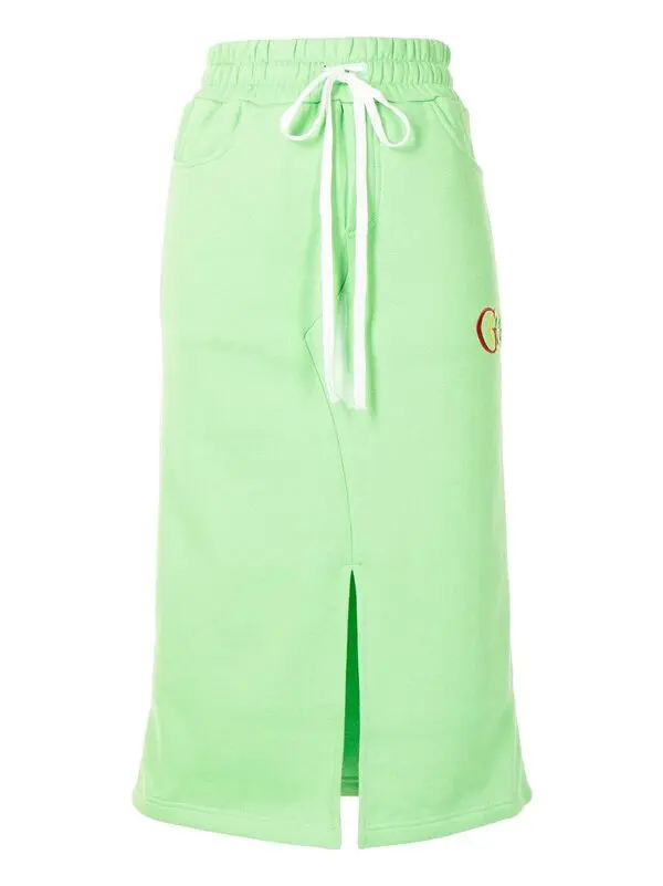 GOODBOY Logo-embroidered Jersey Midi Skirt - Green
