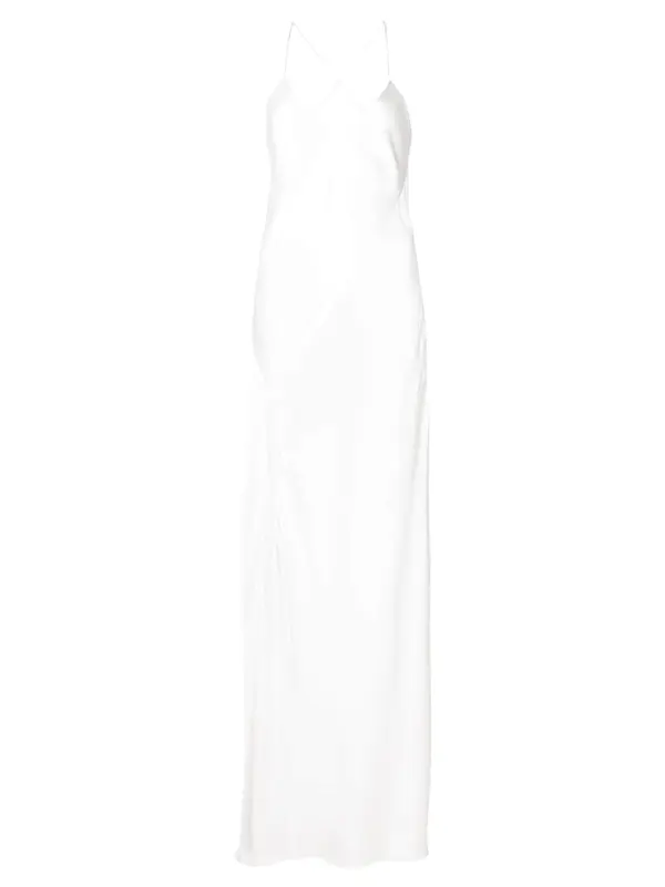 Michelle Mason Open-back Gown - White