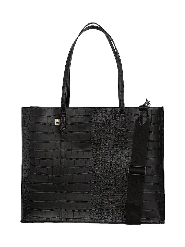 BEIS The Large Work Tote - Black Croc