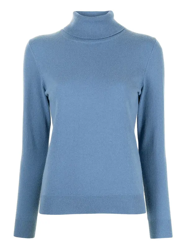 N.peal Roll Neck Jumper - Blue