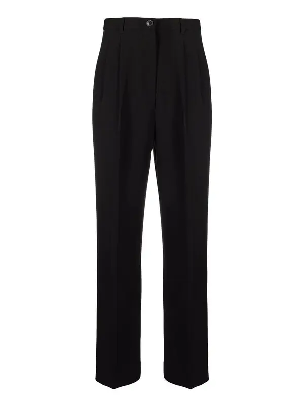 Tory Burch Pleat-detail Tailored Trousers - Black