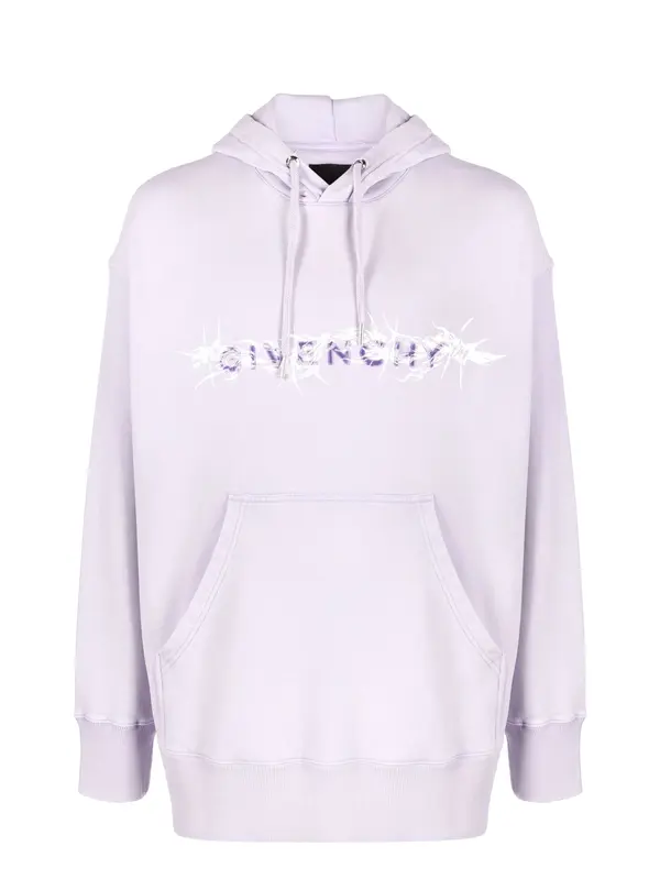 Givenchy Barbed Wire Printed Hoodie - Purple