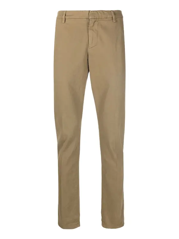 DONDUP Jetted-pocket Cotton Chinos - Neutrals