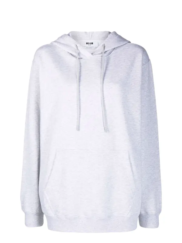 MSGM Logo-print Hoodie - Grey