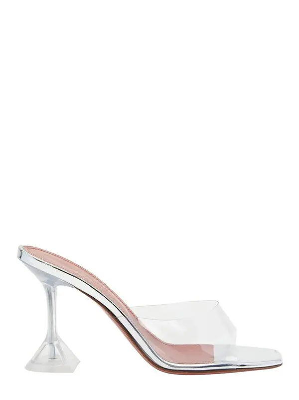 Amina Muaddi Lupita Glass Slide Sandals - Transparent