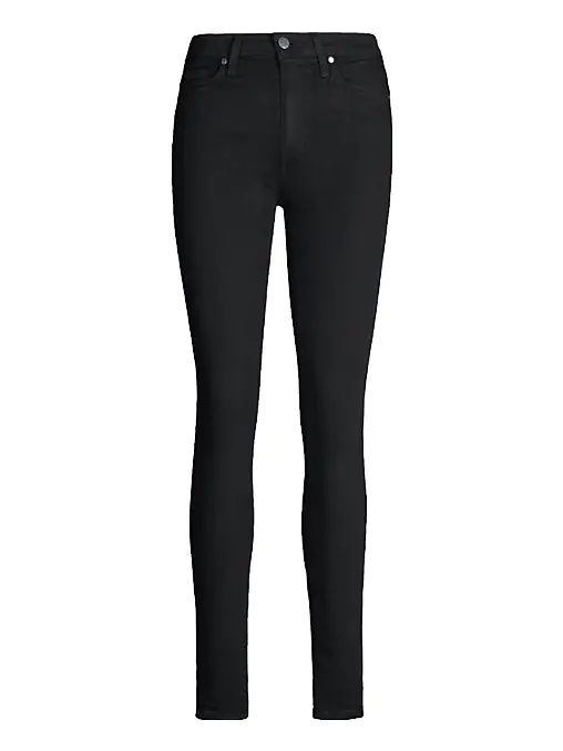 Paige Hoxton Skinny Mid-rise Jeans - Black Shadow