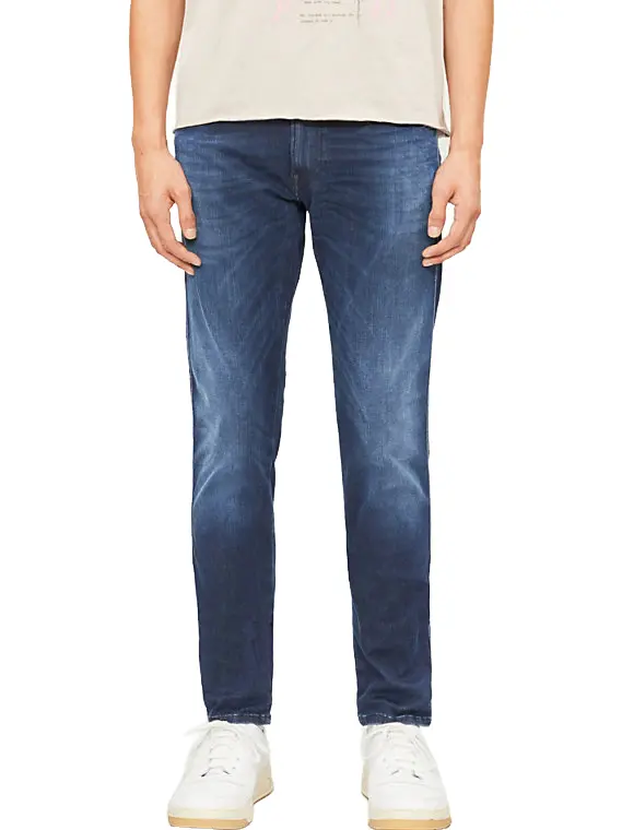 REPLAY Anbass Hyperflex Slim Stretch-denim Jeans - Dark Blue