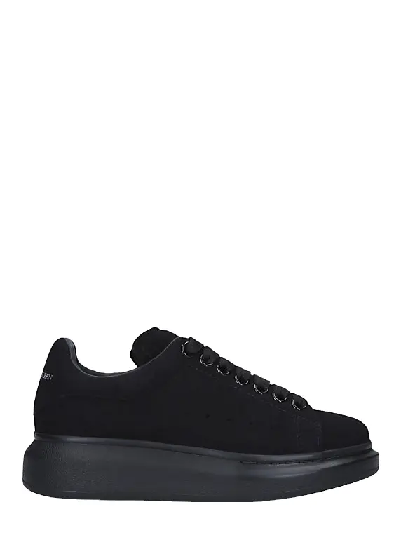 Alexander McQueen Runway Leather And Suede Platform Trainers - Black