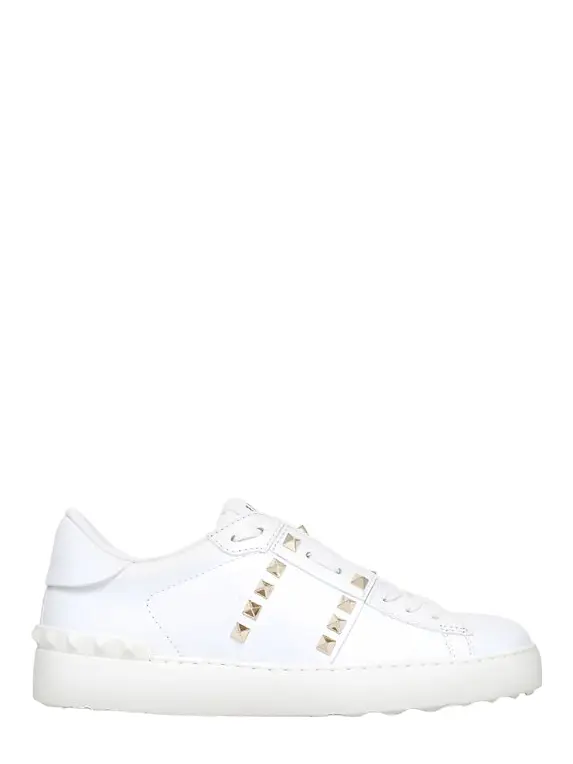 Valentino Garavani Rockstud Leather Low-top Trainers - White