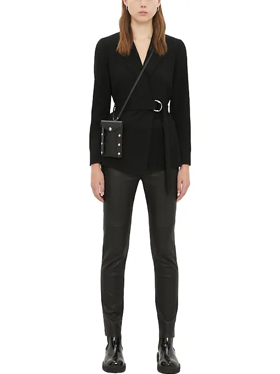 Claudie Pierlot Regular-fit Crepe Blazer - Black