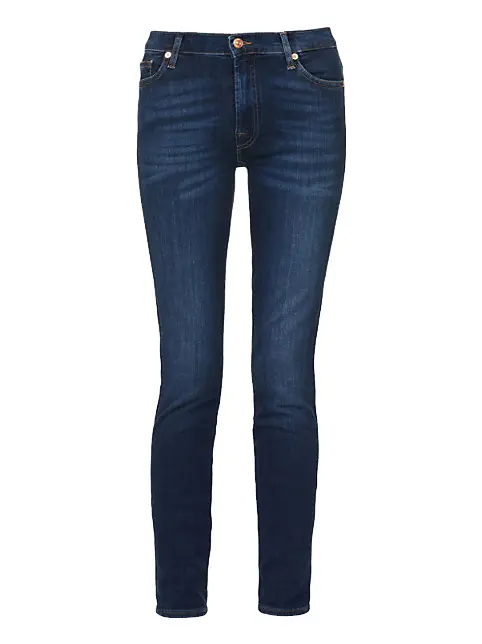 7 For All Mankind Slim Illusion High-rise Skinny Jeans - Starlight