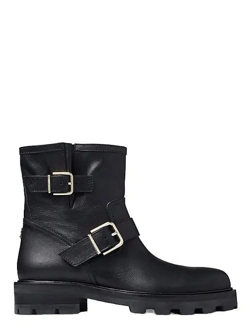 JIMMY CHOO Youth Ii Leather Ankle Boots - Black