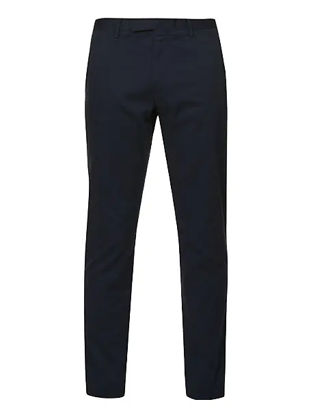 Polo Ralph Lauren Belted Tapered Stretch Slim-fit Stretch-cotton Chino Trousers - Aviator Navy