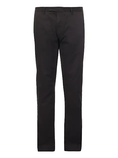 Polo Ralph Lauren Belted Tapered Stretch Slim-fit Stretch-cotton Chino Trousers - Polo Black