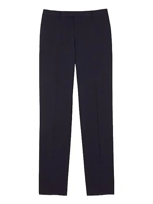 Sandro Slim-fit Tapered Stretch-wool Trousers - Bleus