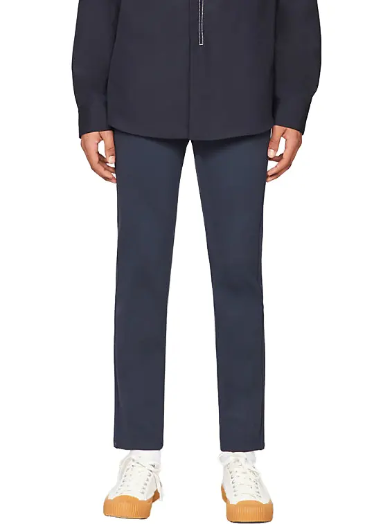 Paige Stafford Slim-fit Tapered Stretch-jersey Trousers - Deep Anchor