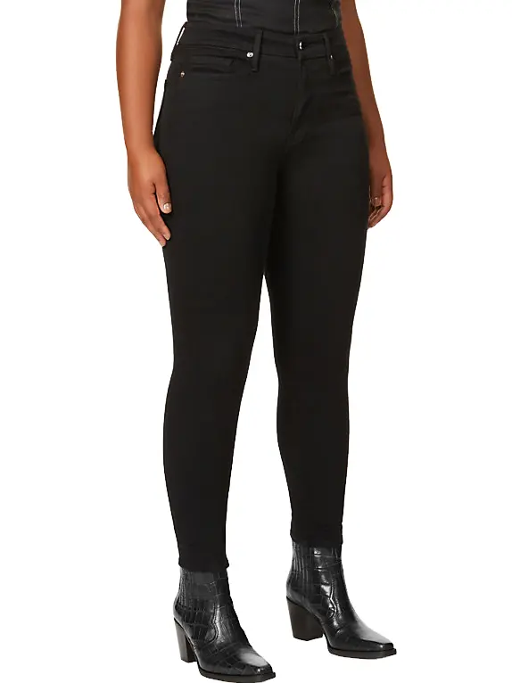 Good American Good Legs Crop Skinny Jeans - Black001