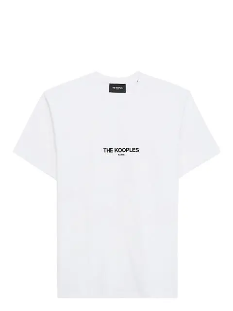 The Kooples Brand-print Cotton T-shirt - Whi01