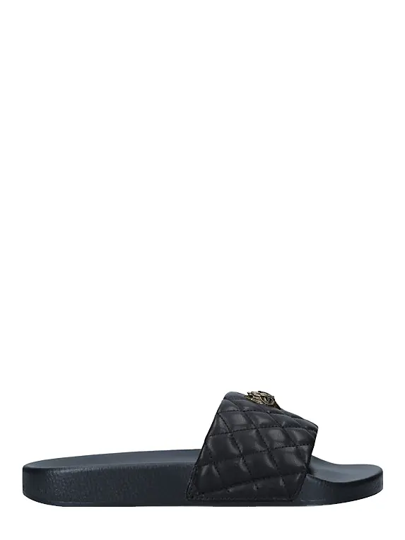 Kurt Geiger Meena Eagle Rubber Slides - Black