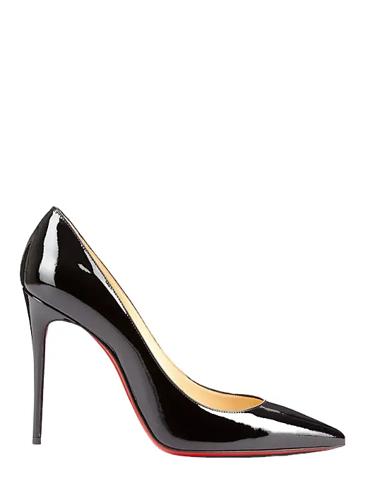 CHRISTIAN LOUBOUTIN Kate 100 Patent-leather Courts - Black
