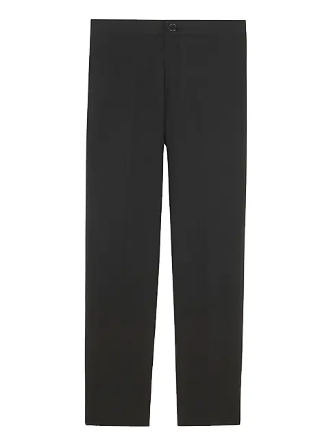 Sandro High-rise Stretch-jersey Trousers - Black