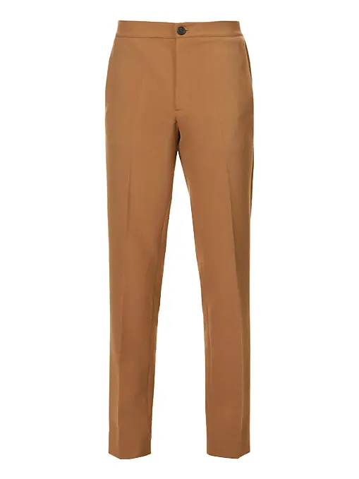 Sandro High-rise Stretch-jersey Trousers - Naturels