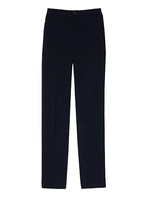 Sandro High-rise Slim Fit Trousers - Noir / Gris