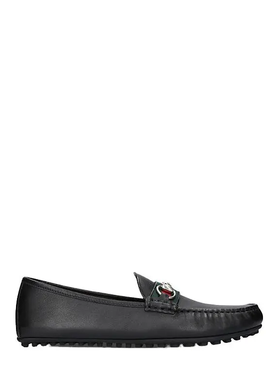 Gucci Leather Driving Shoes - Black