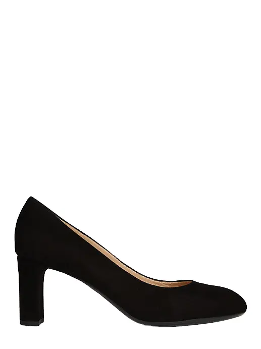 LK BENNETT Winola Block-heel Suede Courts - Bla-black