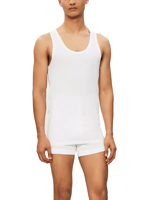 Hanro Cotton-blend Vest Top And Stretch-cotton Boxer Briefs - White