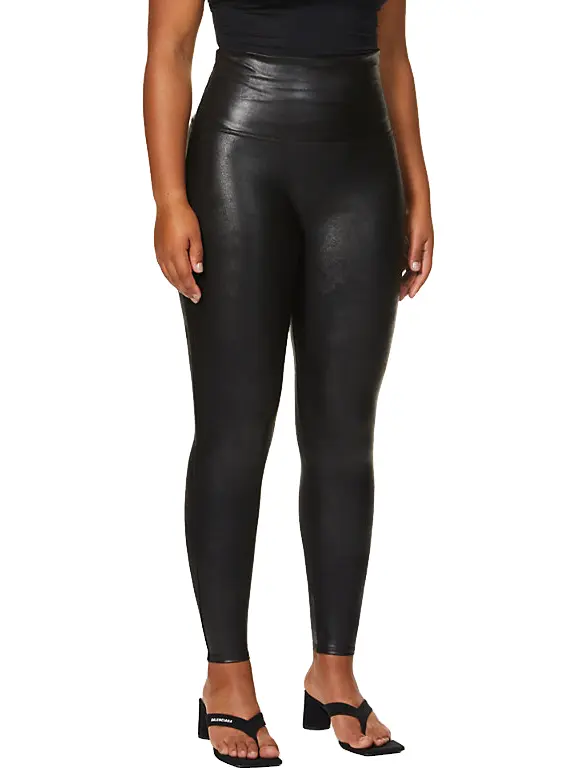 Spanx Shape™ Faux Leather Leggings - Black