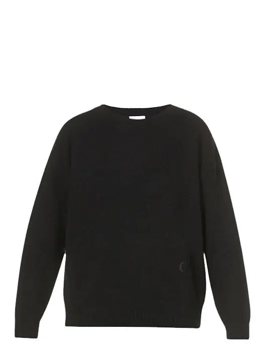 Claudie Pierlot Madi Round-neck Cashmere Jumper - Noir / Gris
