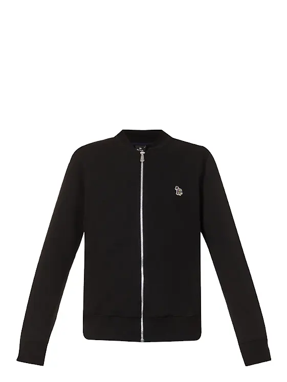 Paul Smith Zebra-embroidered Cotton Bomber Jacket - Black