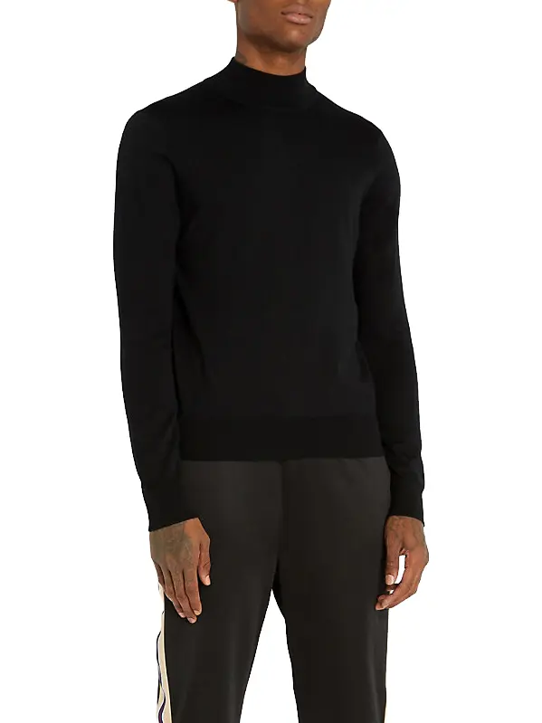 Sandro Turtleneck Wool Jumper - Black