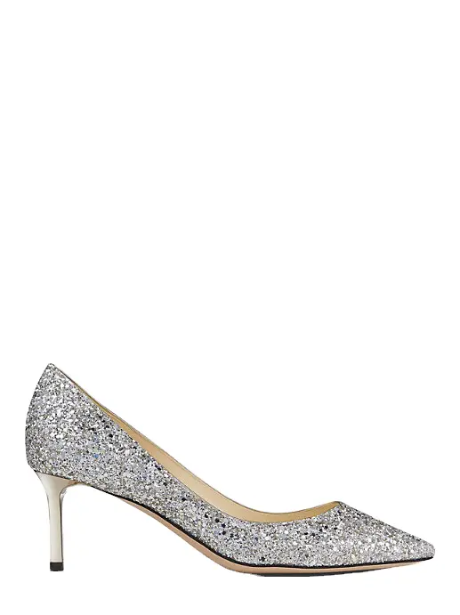 JIMMY CHOO Romy 60 Glittered Courts - Champagne
