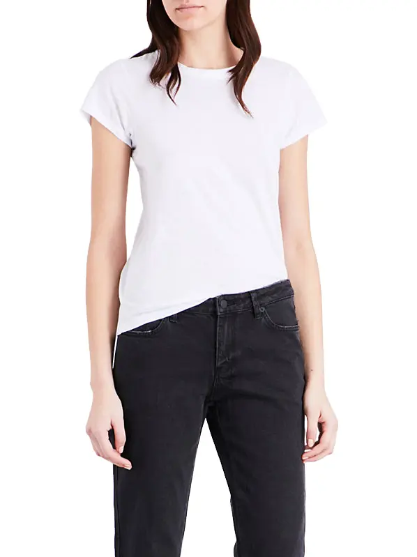 Rag & Bone Round Neck Cotton T-shirt - Bright White