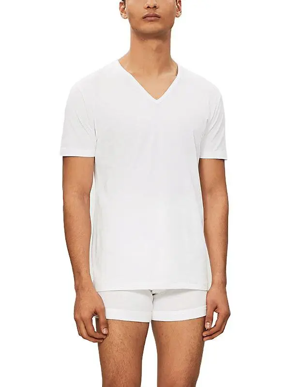 Zimmerli Pure Comfort V-neck T-shirt - White
