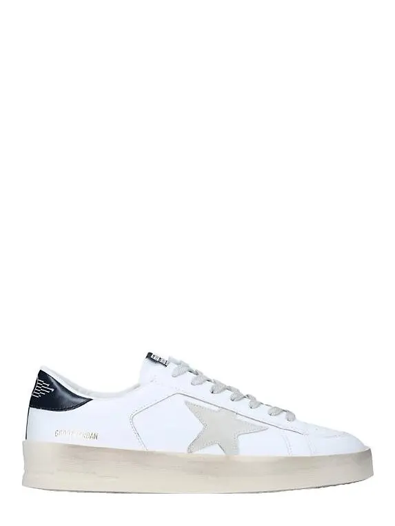 GOLDEN GOOSE Stardan Low-top Leather Trainers - White/blk