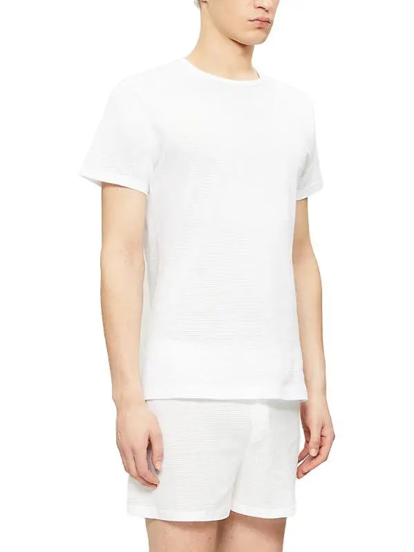 Sunspel Q14 Cellular Cotton T-shirt - White