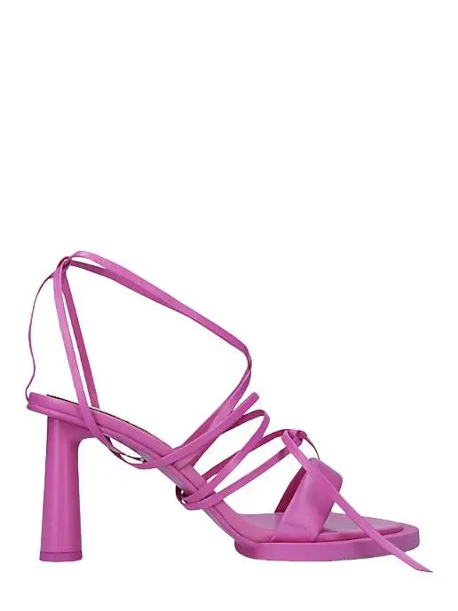 Jacquemus Les Carrés Ronds Asymmetric Heeled Sandals - Pink