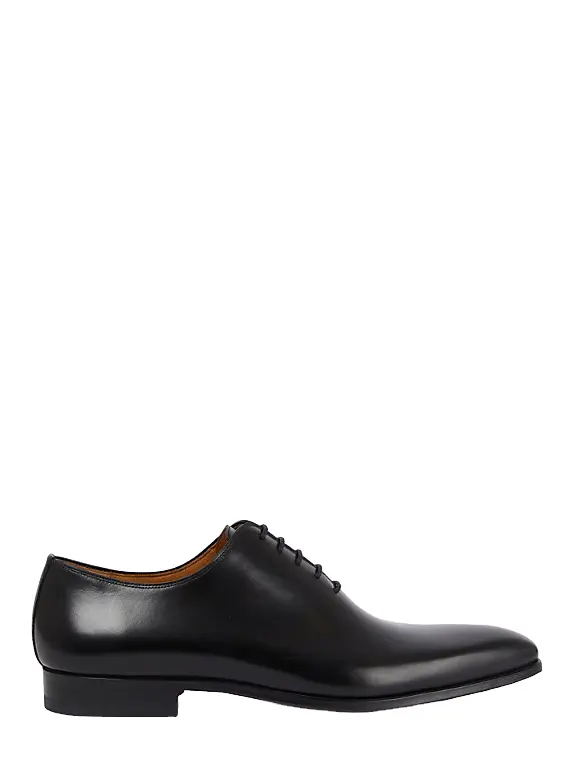Magnanni Wholecut Leather Oxford Shoes - Black