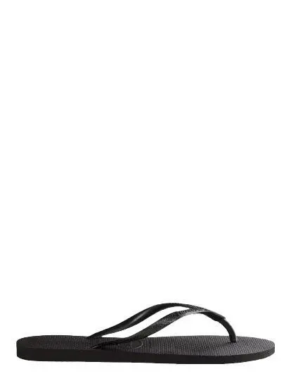 Havaianas Logo-embellished Rubber Flip-flops - Slim Black