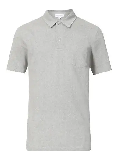 Sunspel Riviera Cotton-piqué Polo Shirt - Grey Melange