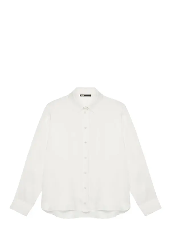 Maje Cecily Silk Shirt - Blanc