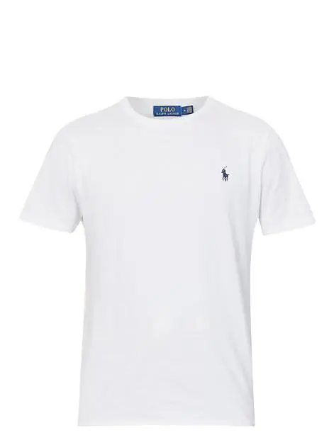 Polo Ralph Lauren Short-sleeved Crewneck Cotton-jersey T-shirt - White