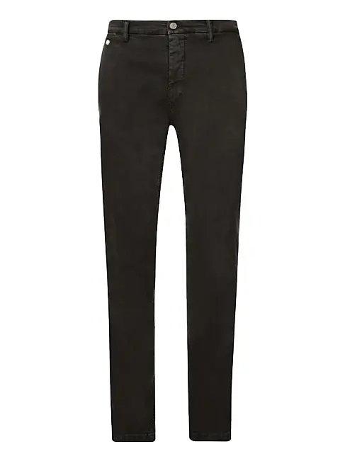 REPLAY Benni Hyperflex Straight-fit Straight-leg Stretch-denim Chino - Black